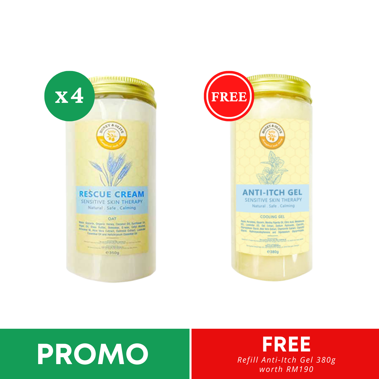 Herbitus | [4 JUMBO] Rescue Cream